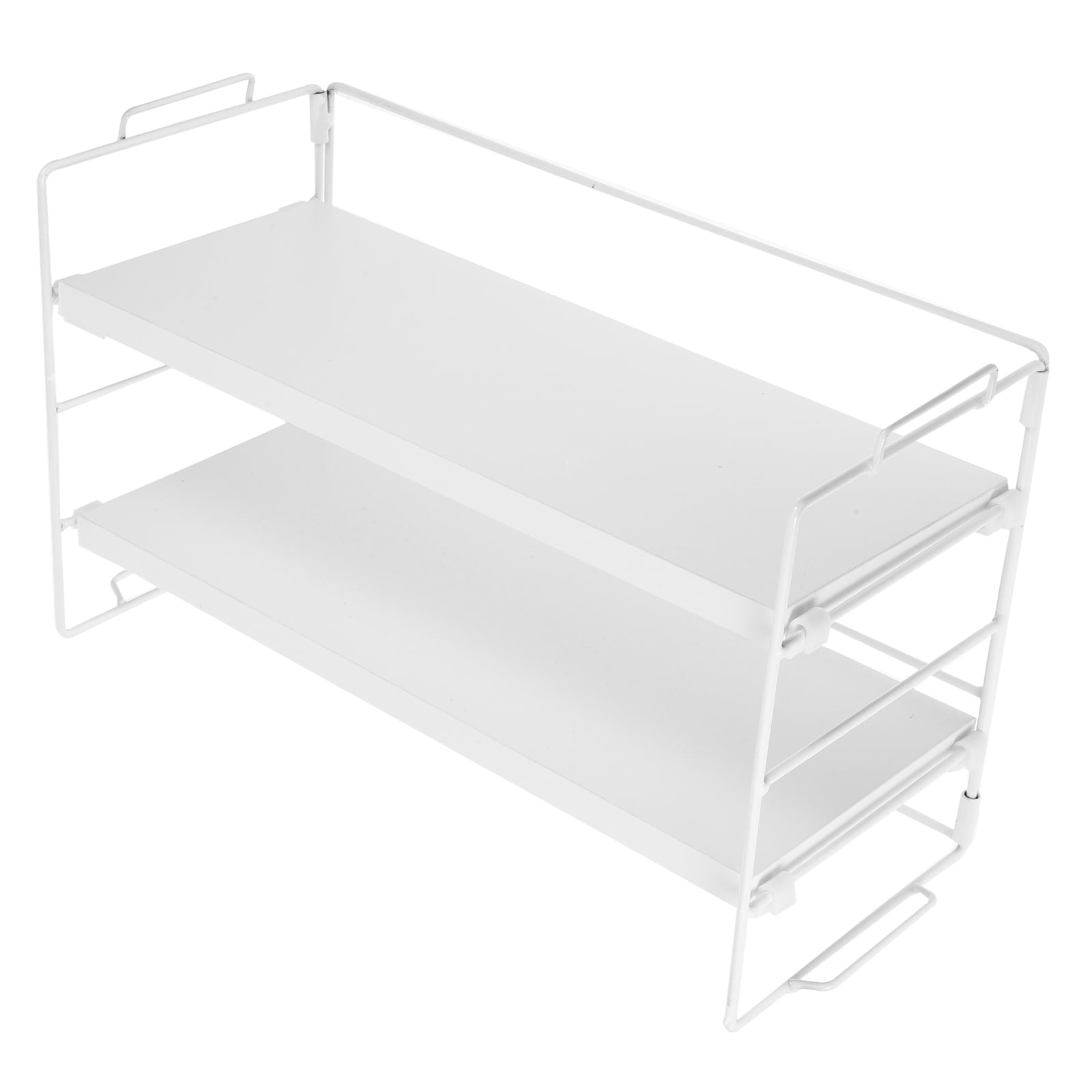 Raindrops Wood 2-Tier Office Shelves Desk Organizer Storage Rack ...