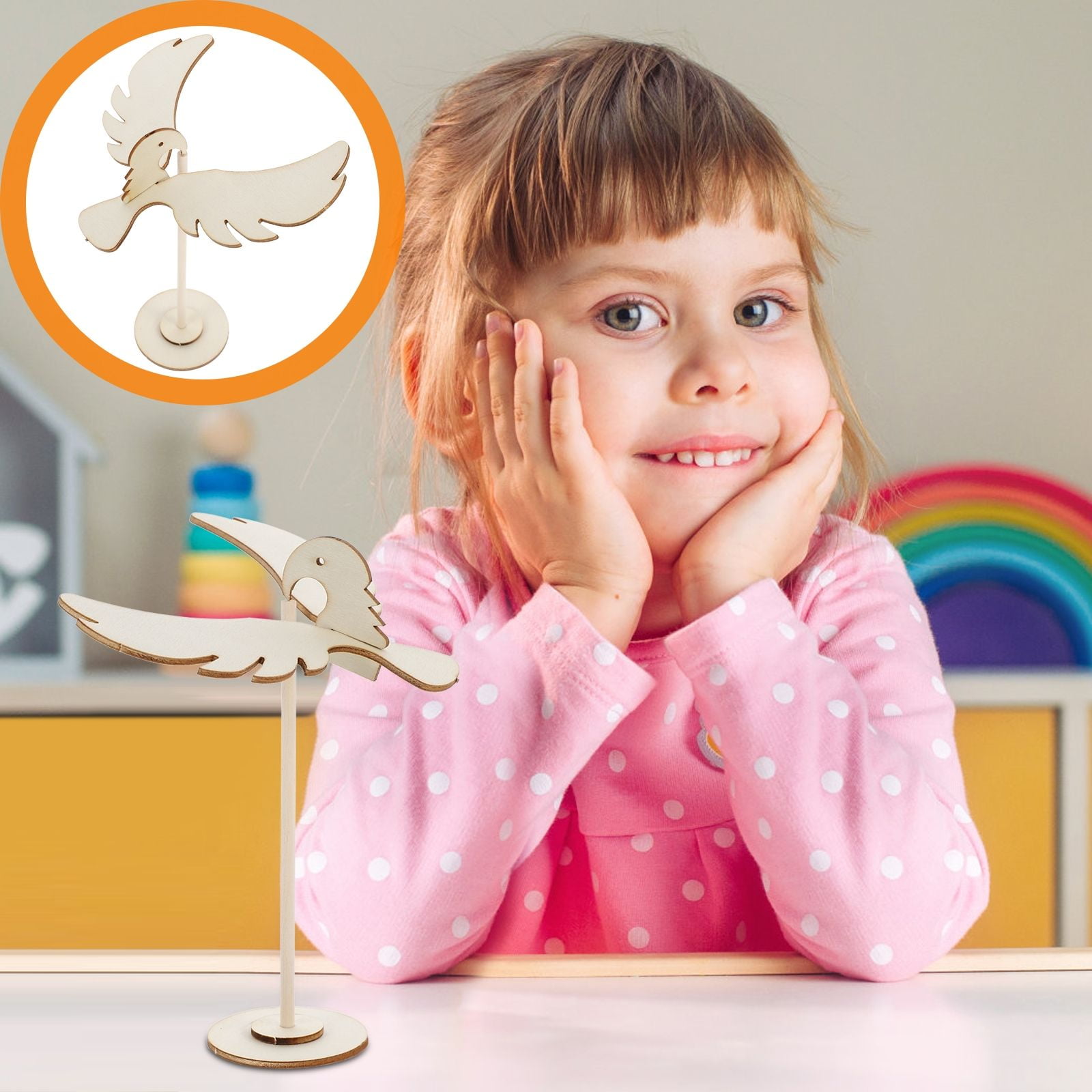 Raindrops Wood Balance Bird Toy for Kids Made from Premium Composite ...