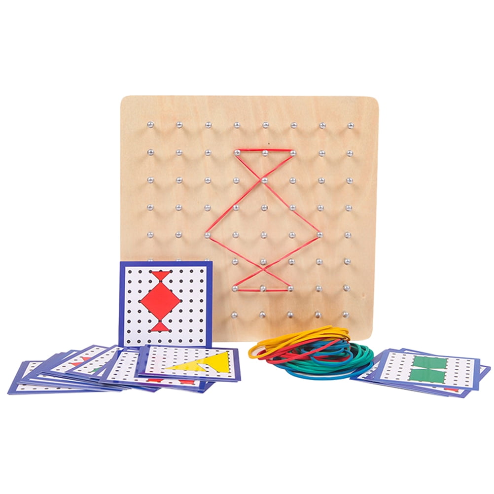 Raindrops Wood Geoboard Educational Toy for Kids to Learn Shapes and ...