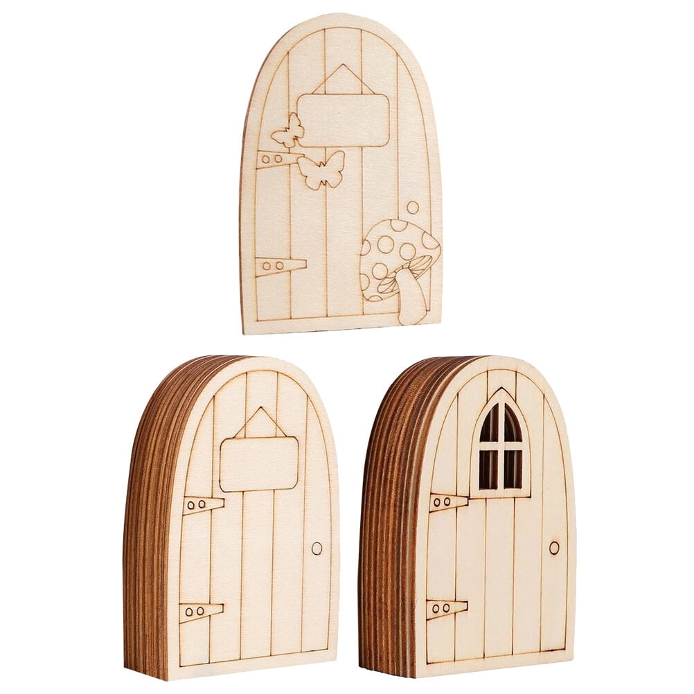 Raindrops Wood Hut Cutout Slices for DIY Beige Composite Material 30 ...