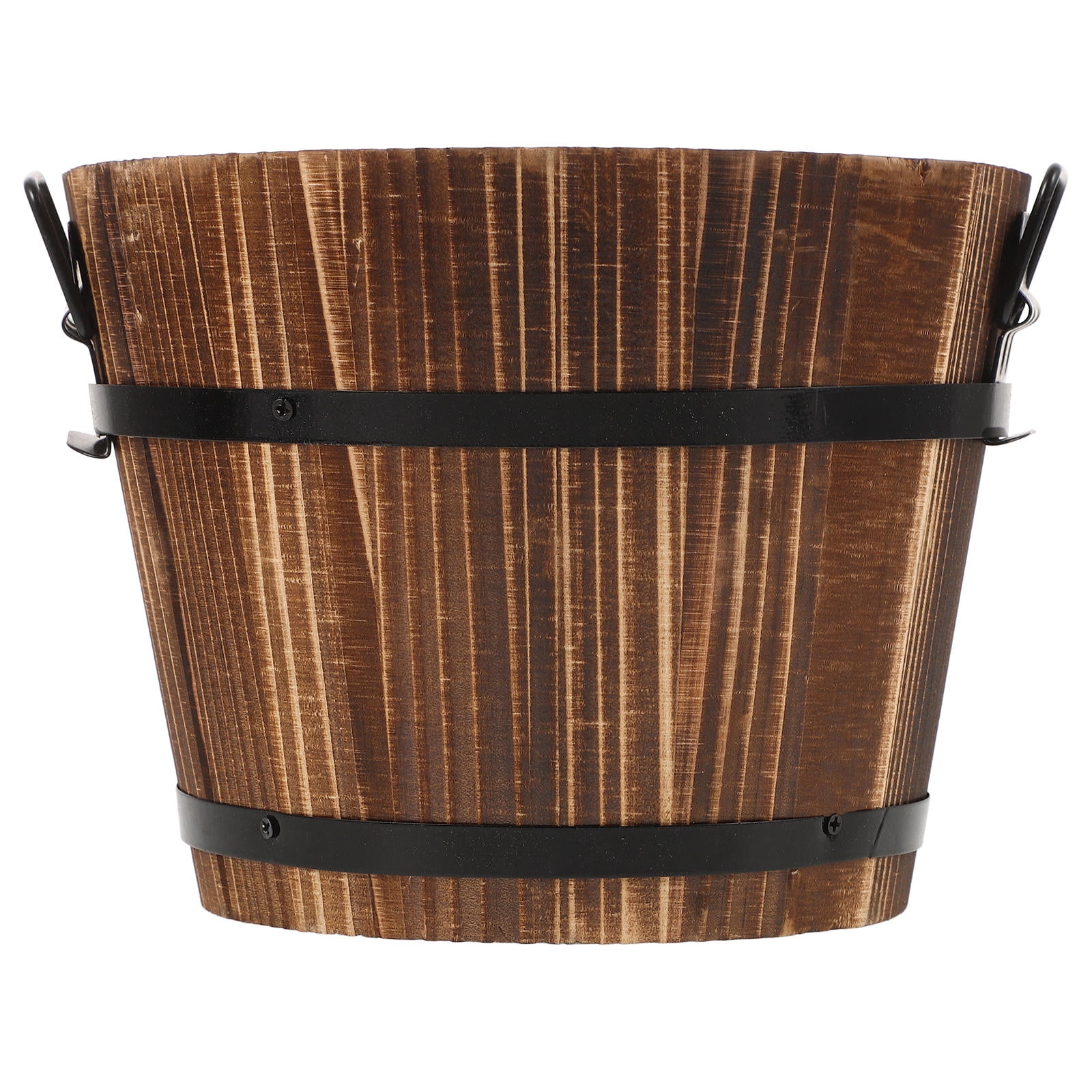 Raindrops Wood Rice Bucket Food Storage Wood Barrel Kitchen Food ...