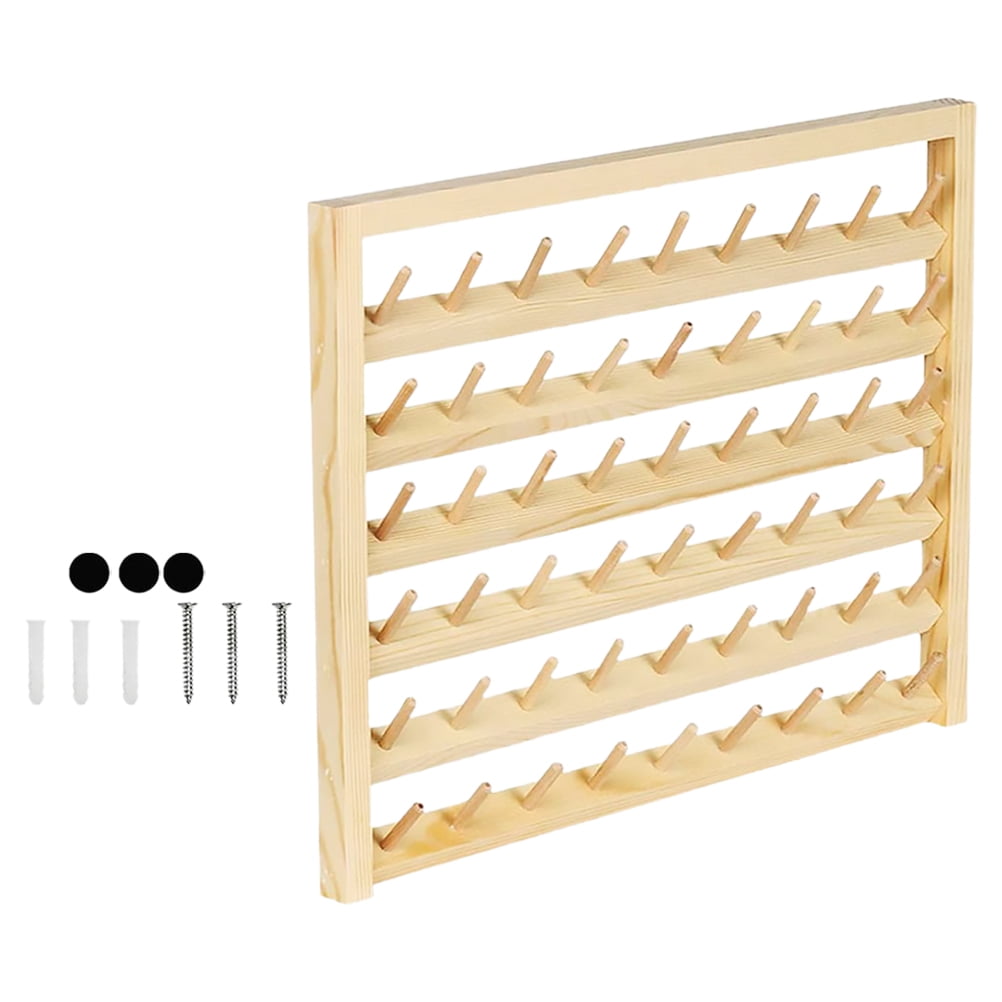Raindrops Wood Spool Holder for Sewing Kit Thread Organizer Assorted ...