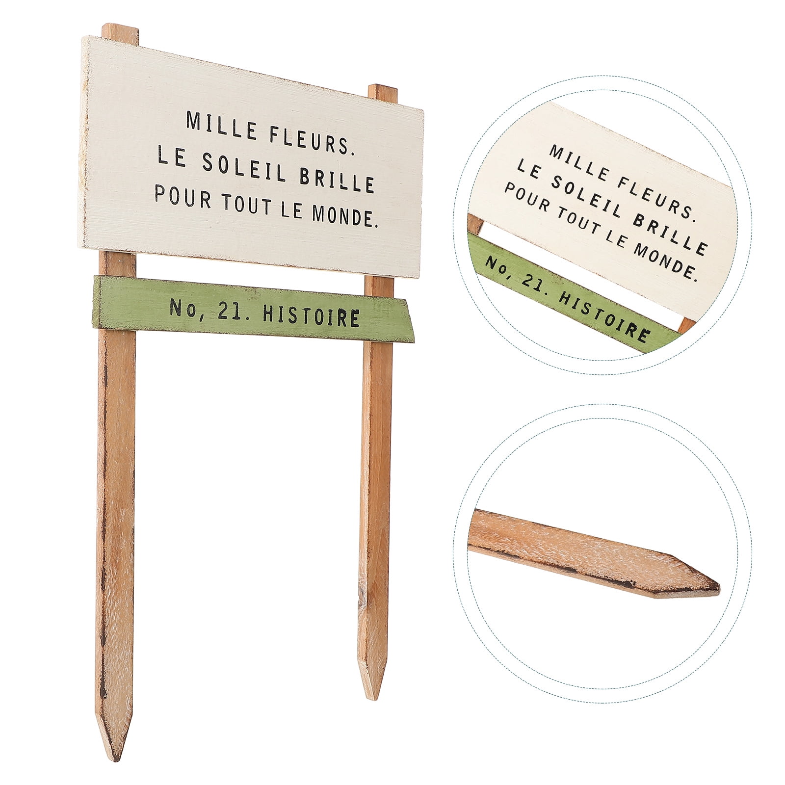 Raindrops Vintage Wood Garden Sign for Decoration Versatile Stake Sign ...