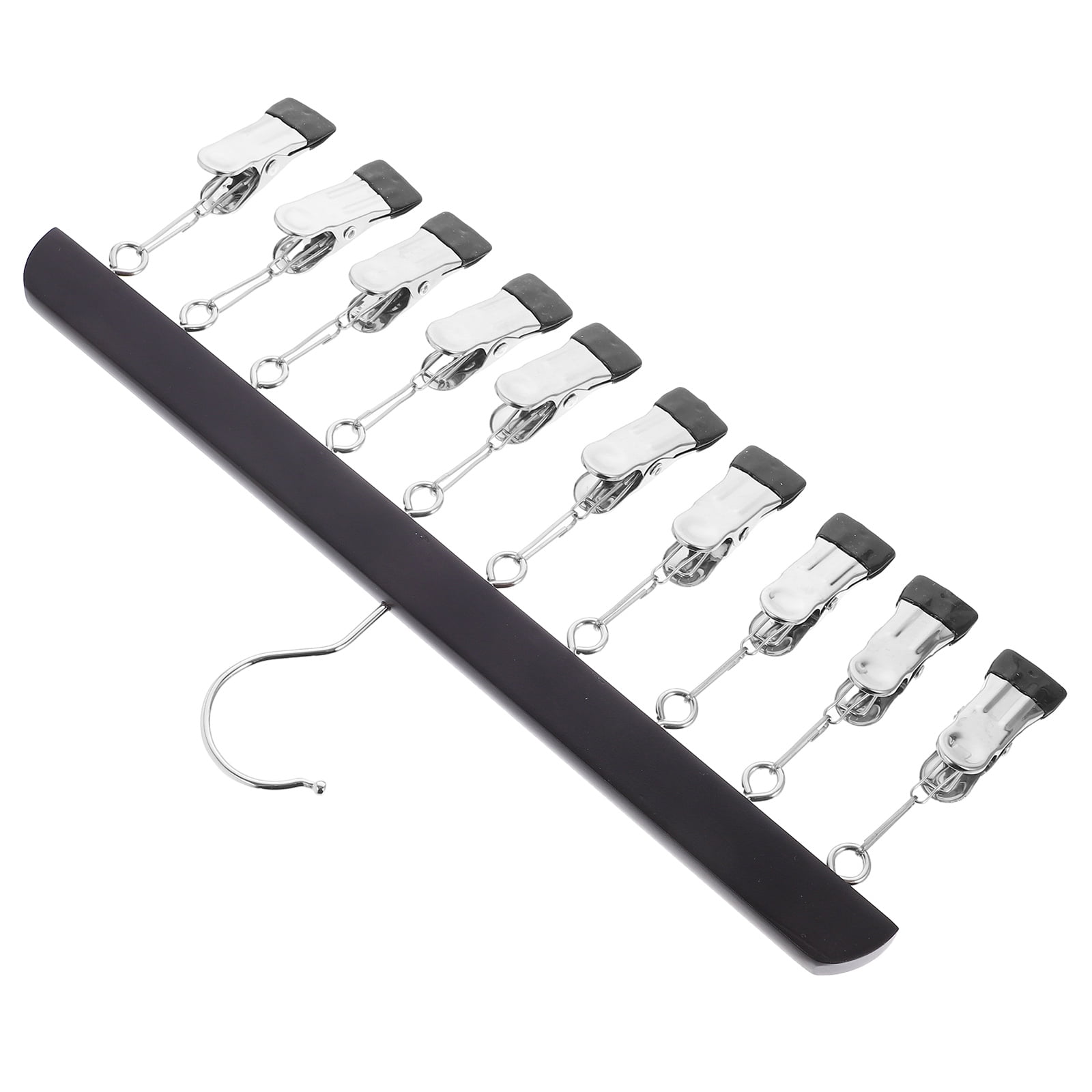 Raindrops Wood and Stainless Steel Sock Hanger with 10 Clips for Drying ...