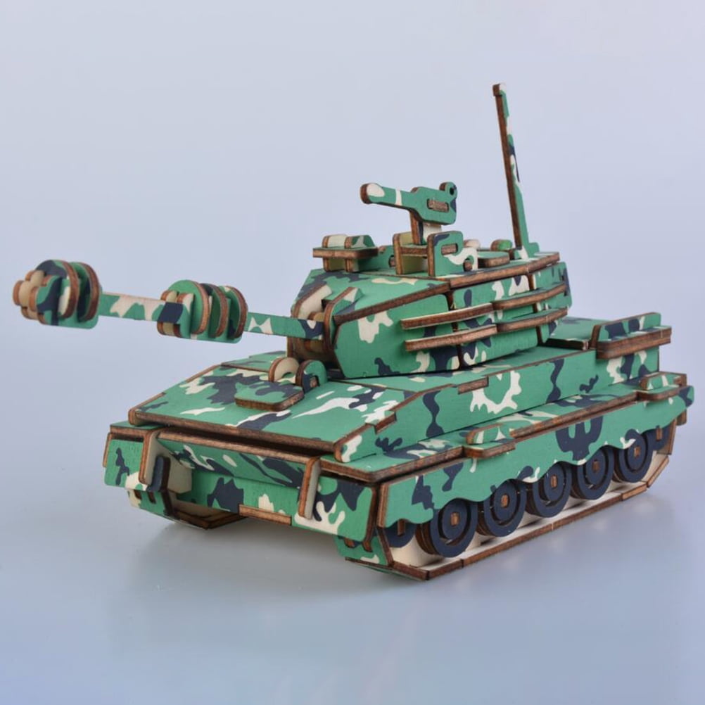 Raindrops Wooden 3D Tank Puzzle Toy for Kids Playing Educational DIY ...