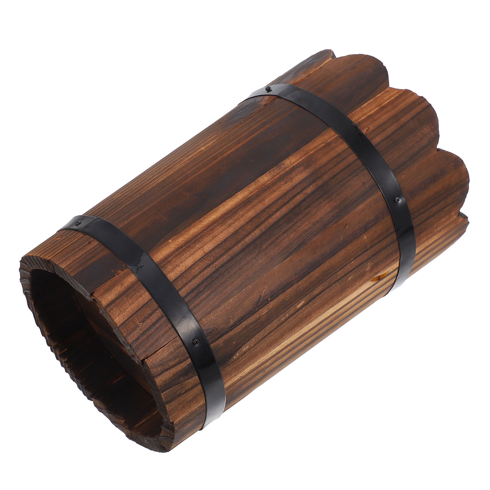 Raindrops Rustic Wood Barrel Planter Small Bucket 1Pack - Walmart.com