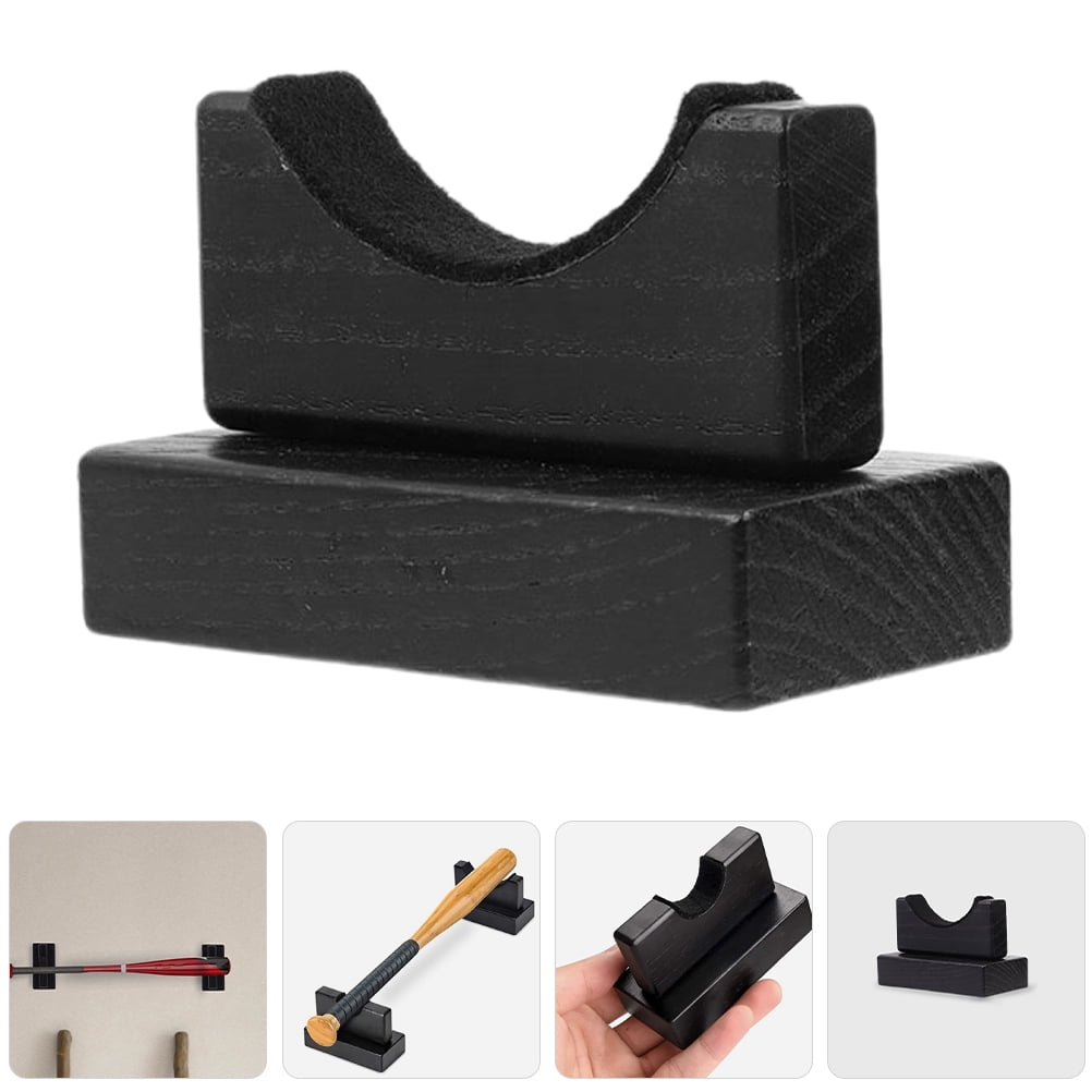 Raindrops Wooden Baseball Bat Holder for Displaying 2 Pairs Stable Desk ...