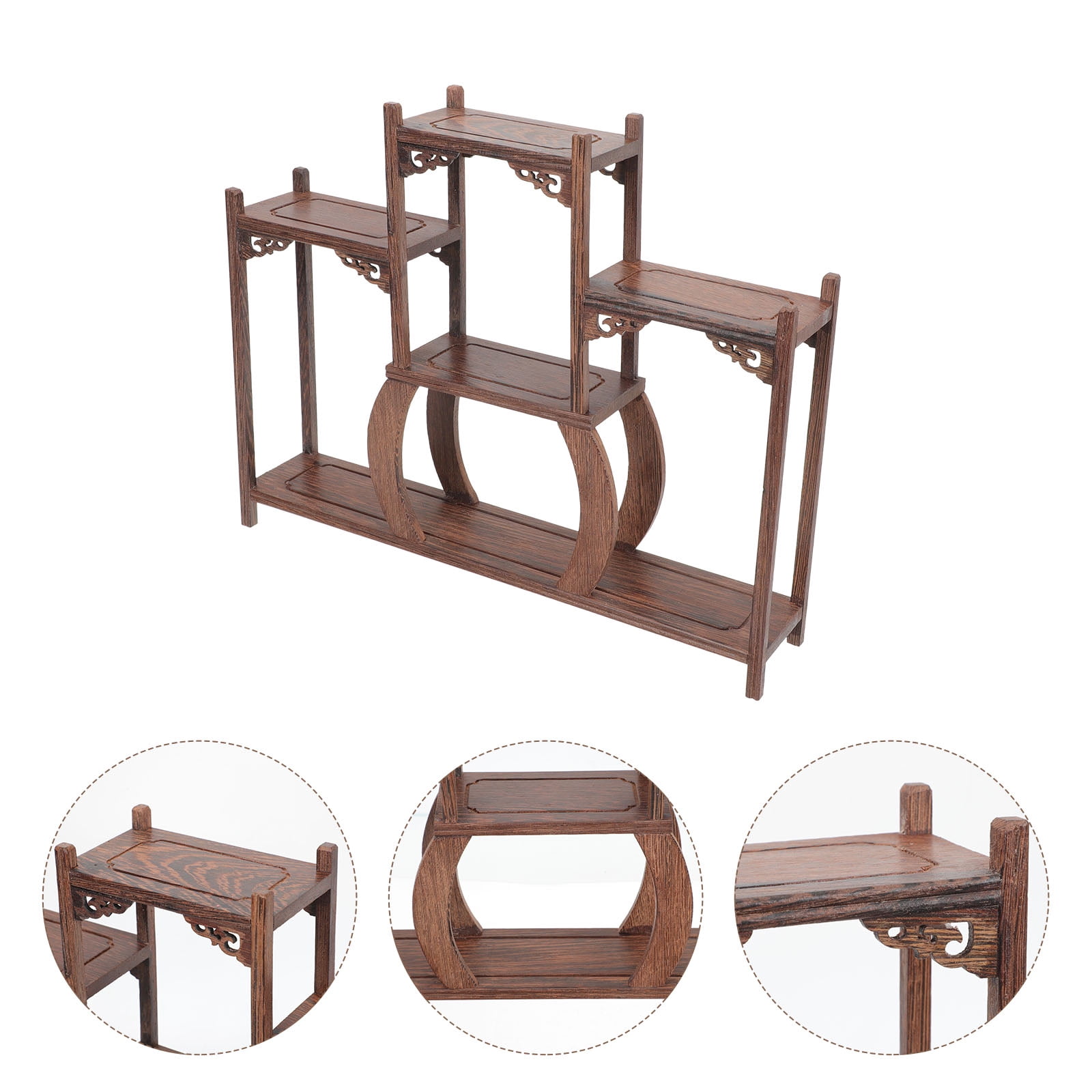 Raindrops Wooden Carving Antique Display Rack Curio Display Stand ...