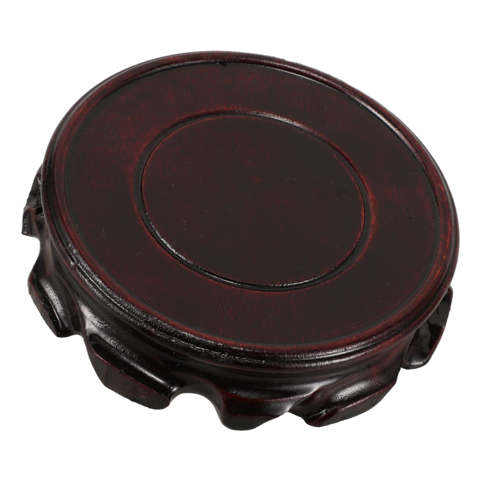 Raindrops Wooden Chinese Display Stand Oriental Vase Stand Base Teapot ...