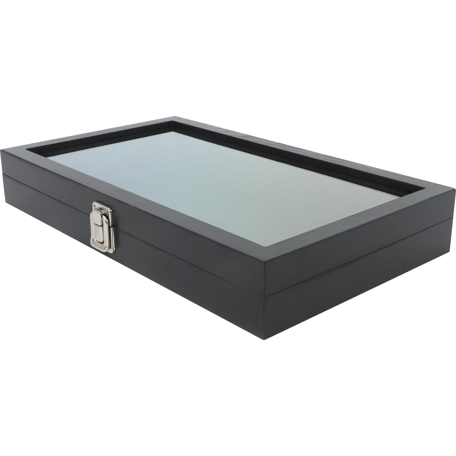 Raindrops Wooden Display Case for Collectibles with FlipTop Storage box ...