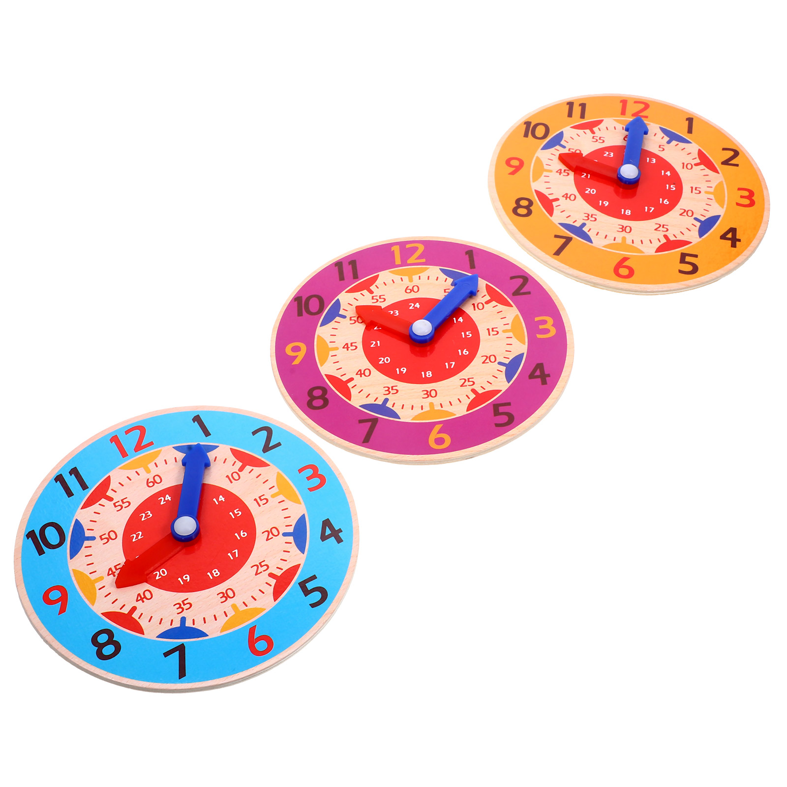 Raindrops Wooden Educational Clock Toy for Kids to Learn Time and ...