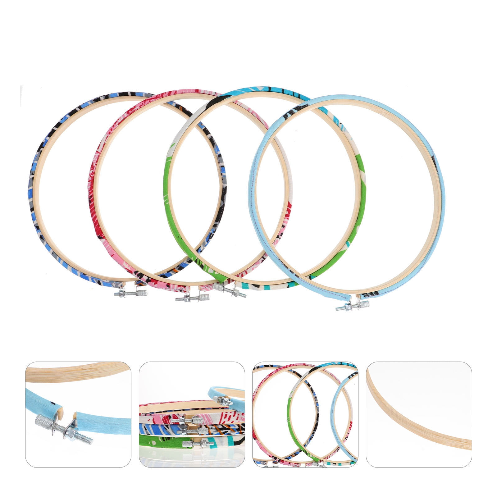 Raindrops Wooden Embroidery Hoops with Adjustment Screw for DIY Cross ...