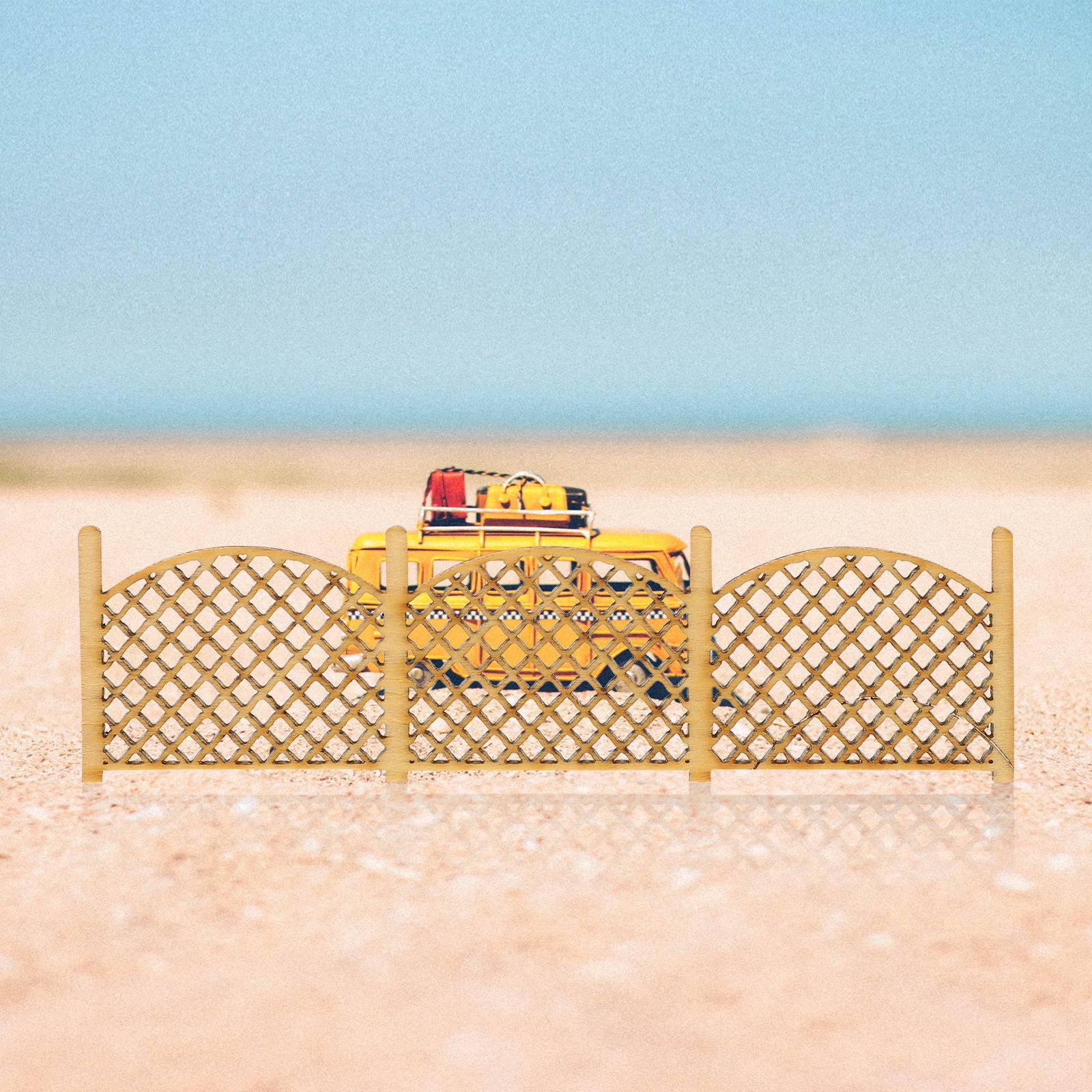 Raindrops Wooden Mini Fence for Decor Realistic Appearance Smooth ...