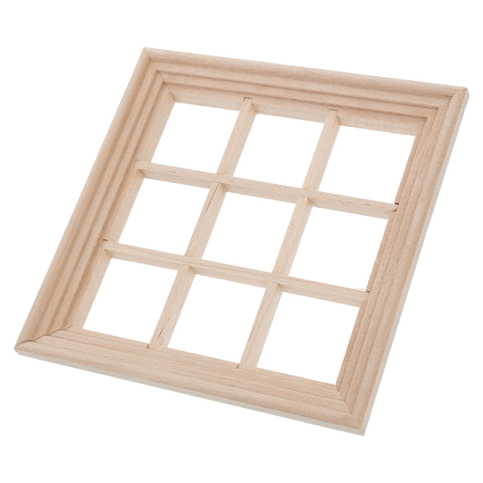 Raindrops Wooden Miniature Window Frame for Dollhouse Projects Beige ...