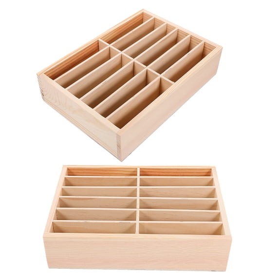 Raindrops Wooden Phone Holder with 12 Slots for Efficient Storage and ...