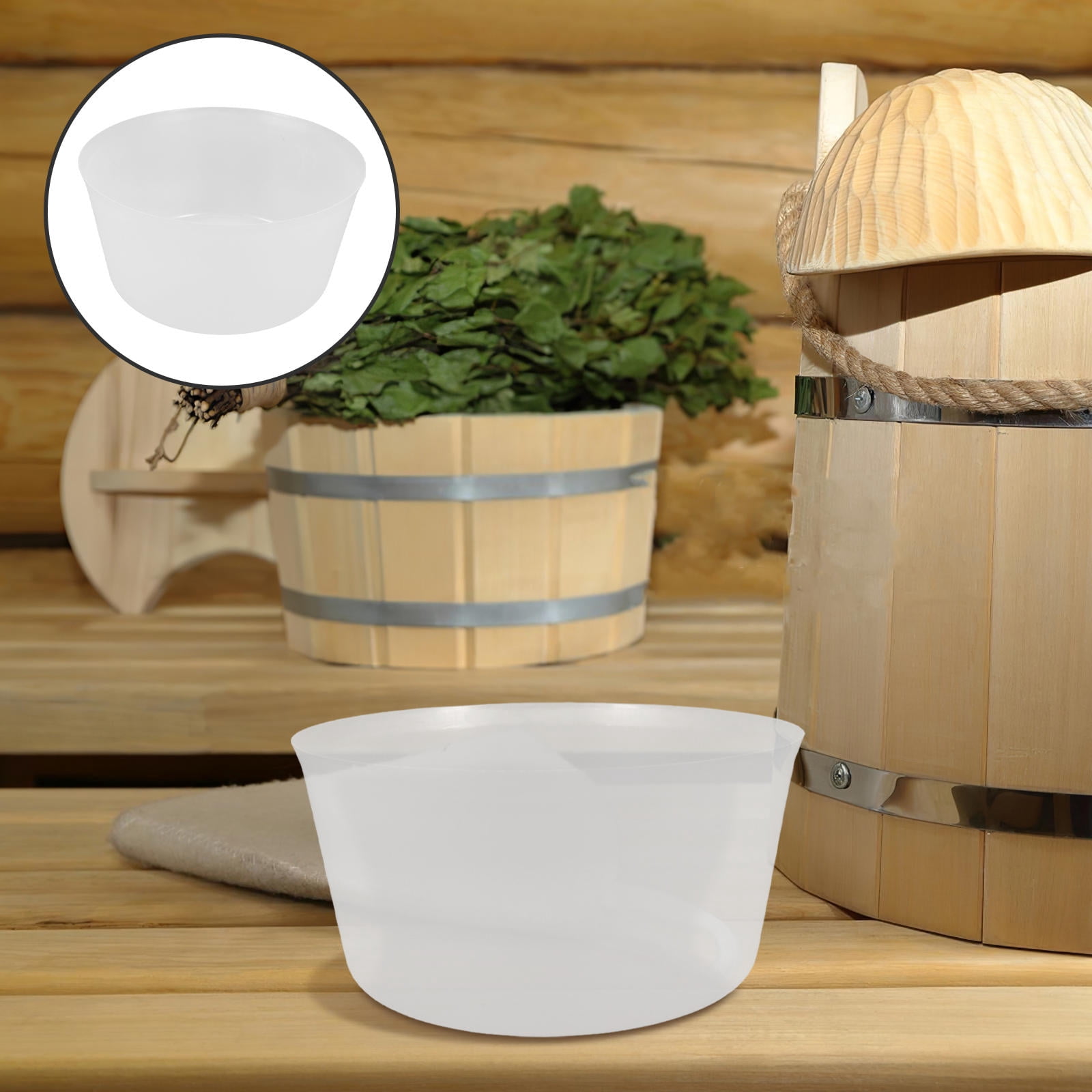 Raindrops Wooden Sauna Bucket Liner Traditional Water Bucket Liner for ...