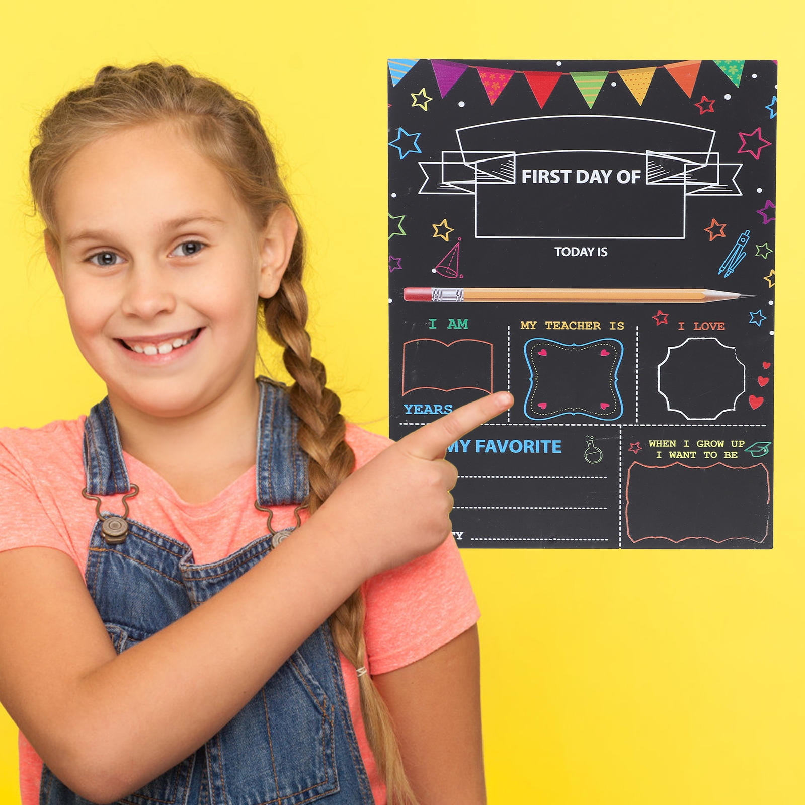SHOWERORO Chalkboard Plastic Rectangular 1 Set 12X8.5in - Walmart.com