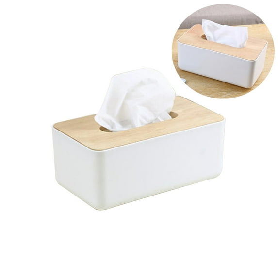 Raindrops Wooden Tissue Box Rectangular Tissue Paper Cover Holder for ...
