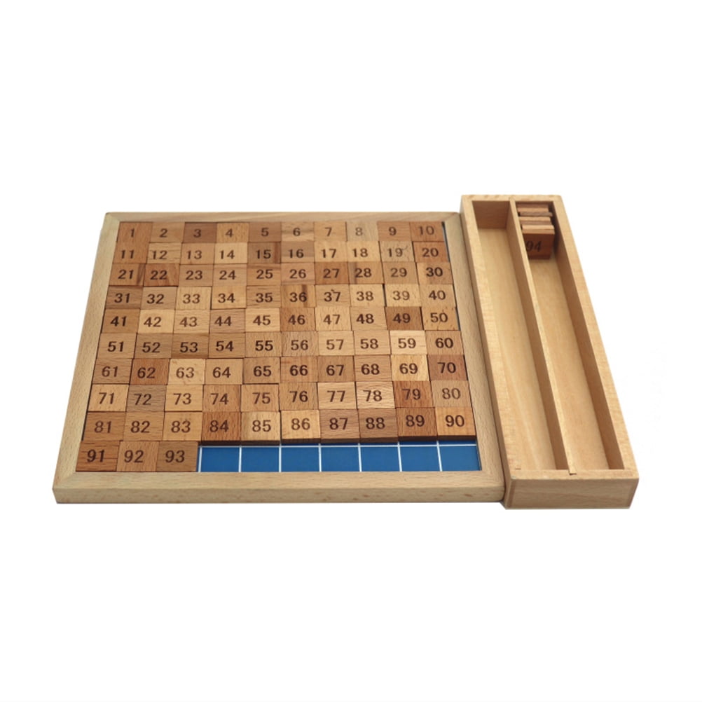 Raindrops Wooden Toys Hundred Board 1-100 Consecutive Numbers Early ...