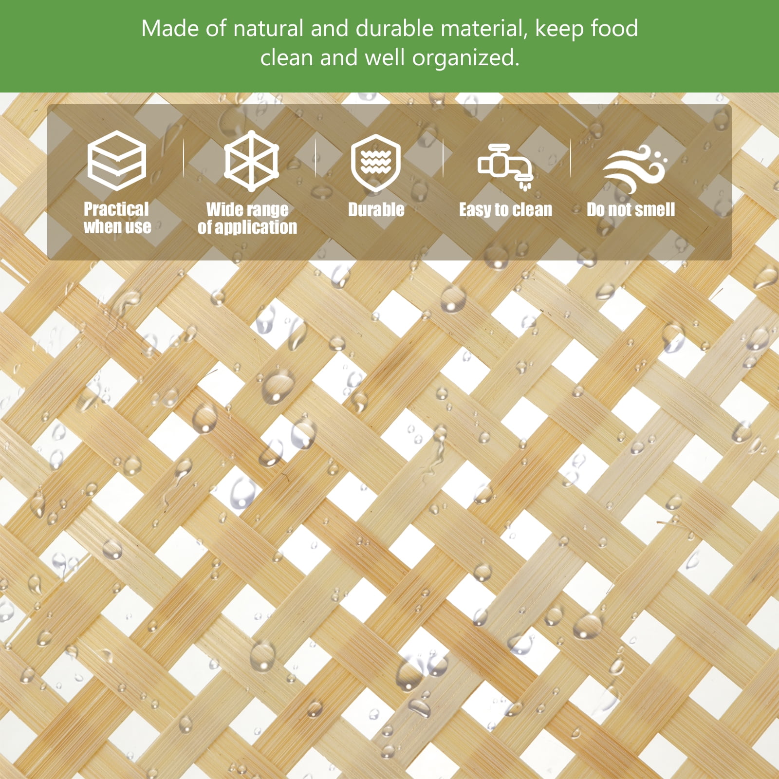 Raindrops Wooden Weave Sieve Basket for Fruits and Vegetables - Walmart.com