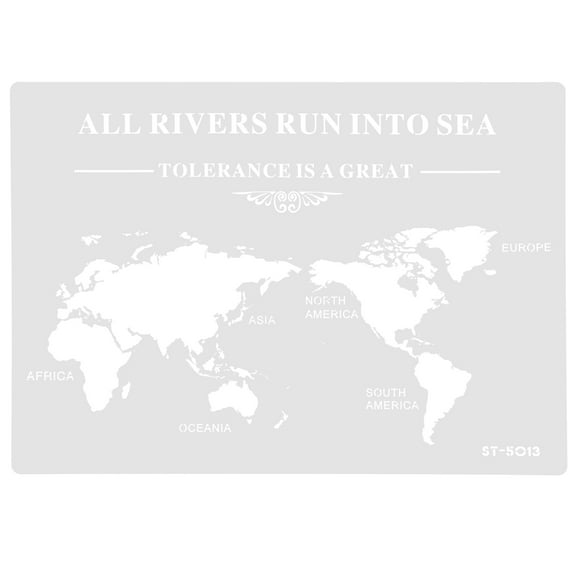 Raindrops World Map Design Cake Decorating Template Sugar Sieve Stencil ...