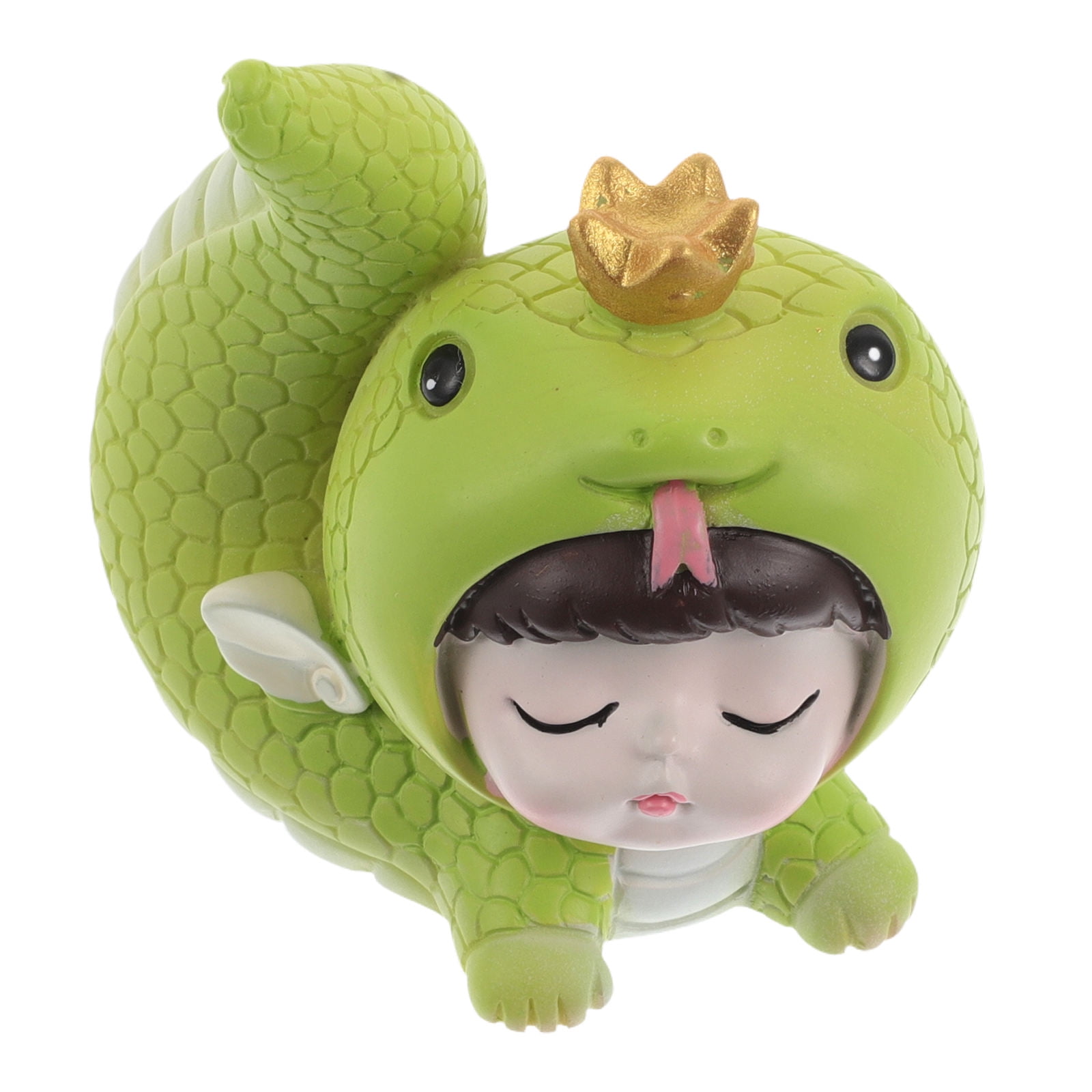 Raindrops Chinese Snake Figurines Resin Multi 1Set For Good Fortune ...