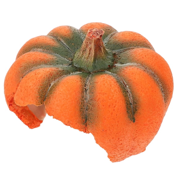 Raindrops Yellow Resin Pumpkin Aquarium Hideout with Pumpkin Cave ...
