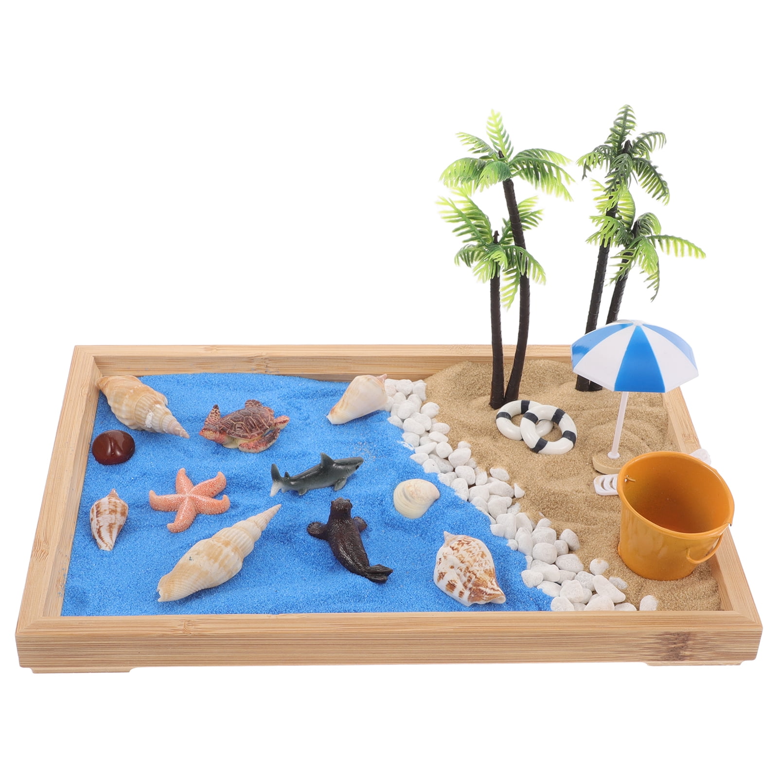 Raindrops Zen Sand Beach for Desktop Miniature Sandbox Decor with ...