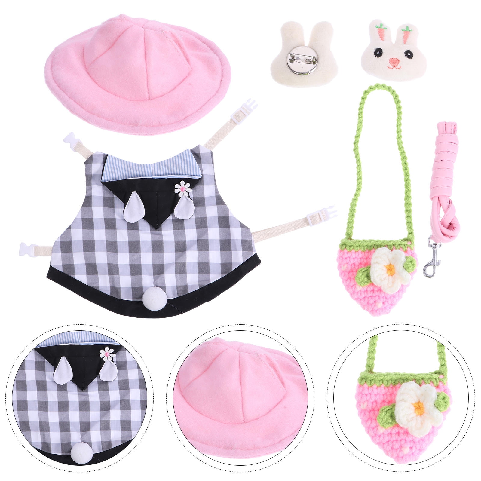 Raindrops Grey Plush Hamster Clothing Pet Dress Up Outfit with ...