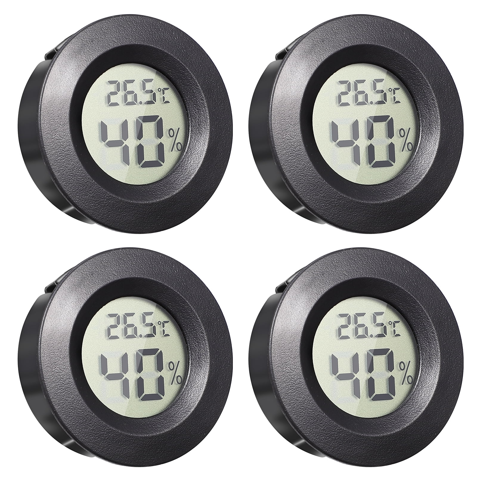 Raindrops ledmomo 4pcs Digital LCD Monitor Mini Thermometer Hygrometer ...