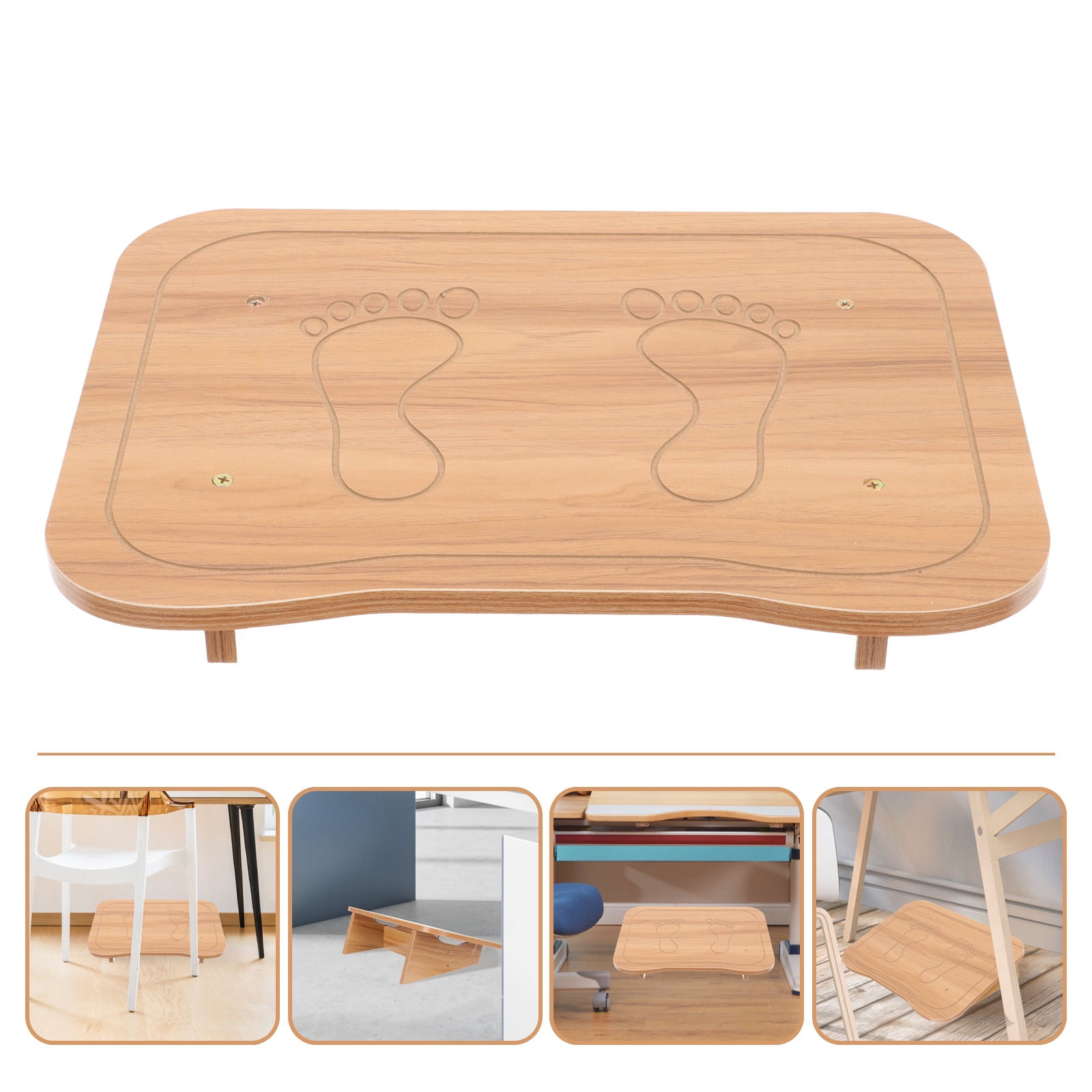 USHOBE Office Foot Stool Khaki Load-Bearing Capacity 1Pcs 15.4X11.2X4 ...