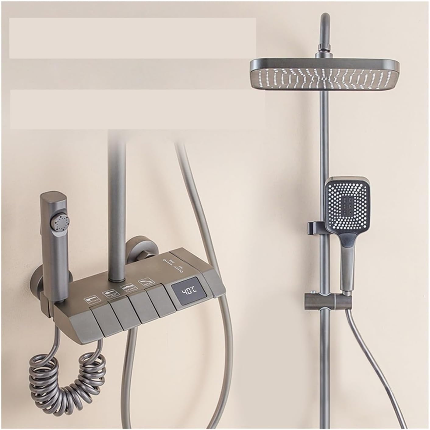 Rainfall Shower System Bakicth Digital Showers Set Thermostatic Faucet Wall Mounted Luxury ...