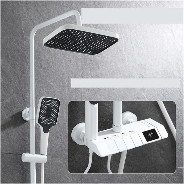 Rainfall Shower System Bakicth Digital Showers Set Thermostatic Faucet Wall Mounted Luxury ...