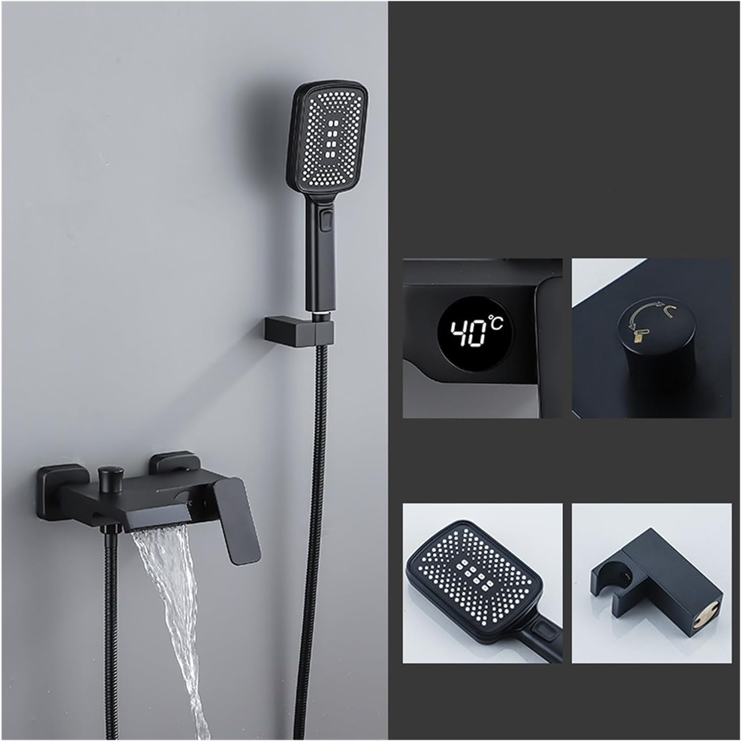 Rainfall Shower System Bathroom Digital Shower Set ,waterfall Bathtub ...