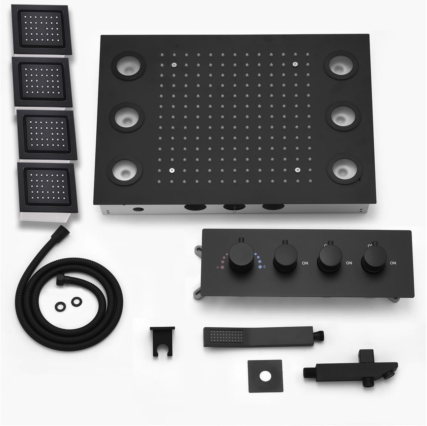 Rainfall Shower System Bathroom LED Shower Head Panel, Rain Shower ...