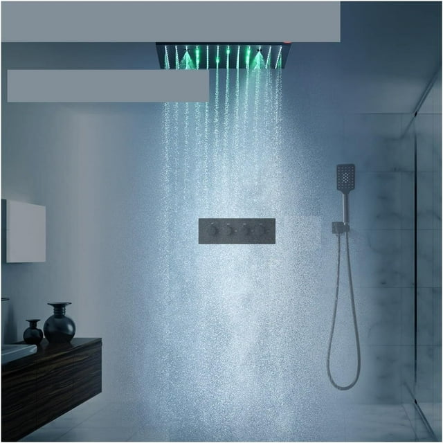 Rainfall Shower System Black Massage Shower Head Panel,Rainfall SPA ...