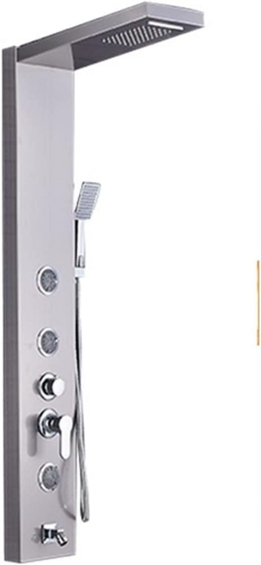 Rainfall Shower System Black Nickel LED Rain Waterfall Shower Faucet ...