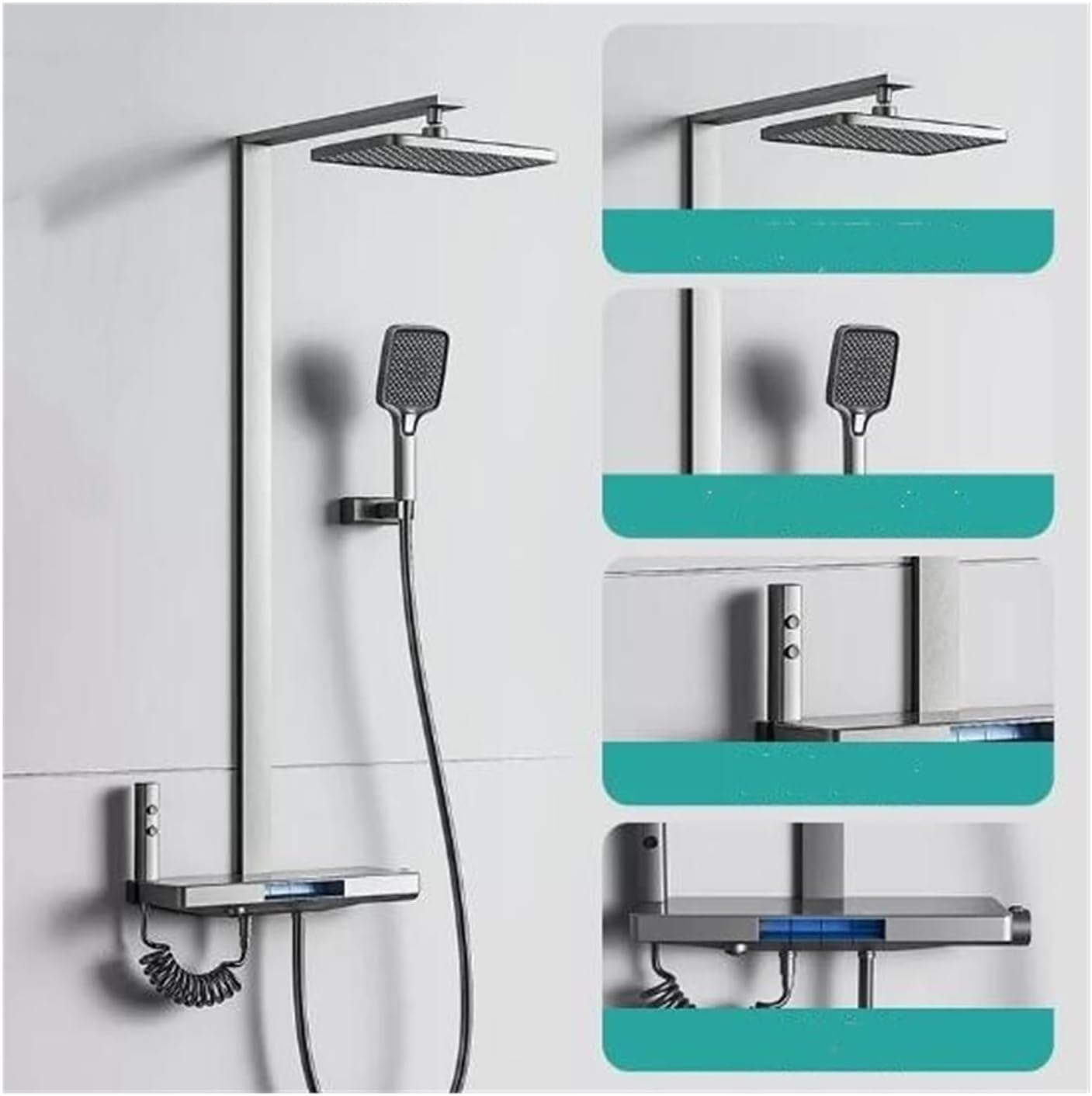 Rainfall Shower System Constant Temperature Shower Shower Gun ,gray ...