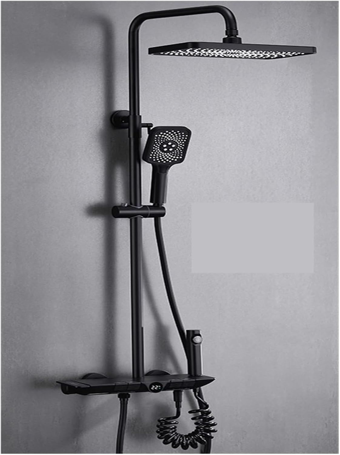 Rainfall Shower System Digital Bath Shower Mixer Set Bathroom Hot Cold ...