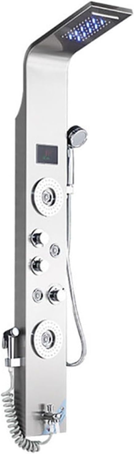 Rainfall Shower System Digital Display Shower Column System,Black Shower Panel Jet Luxury Shower ...