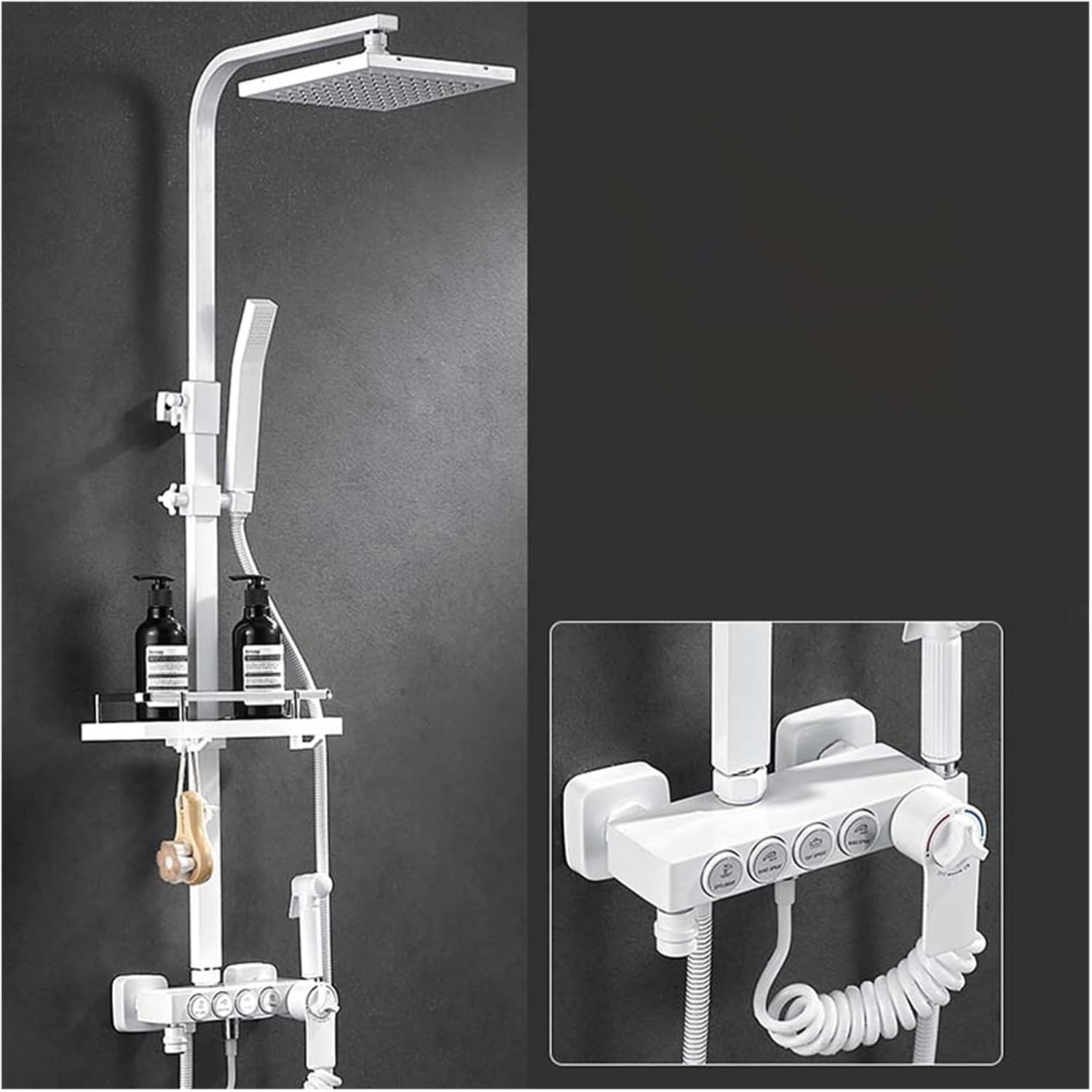 Rainfall Shower System Hot And Cold Digital Shower Set Faucet Bathroom ...