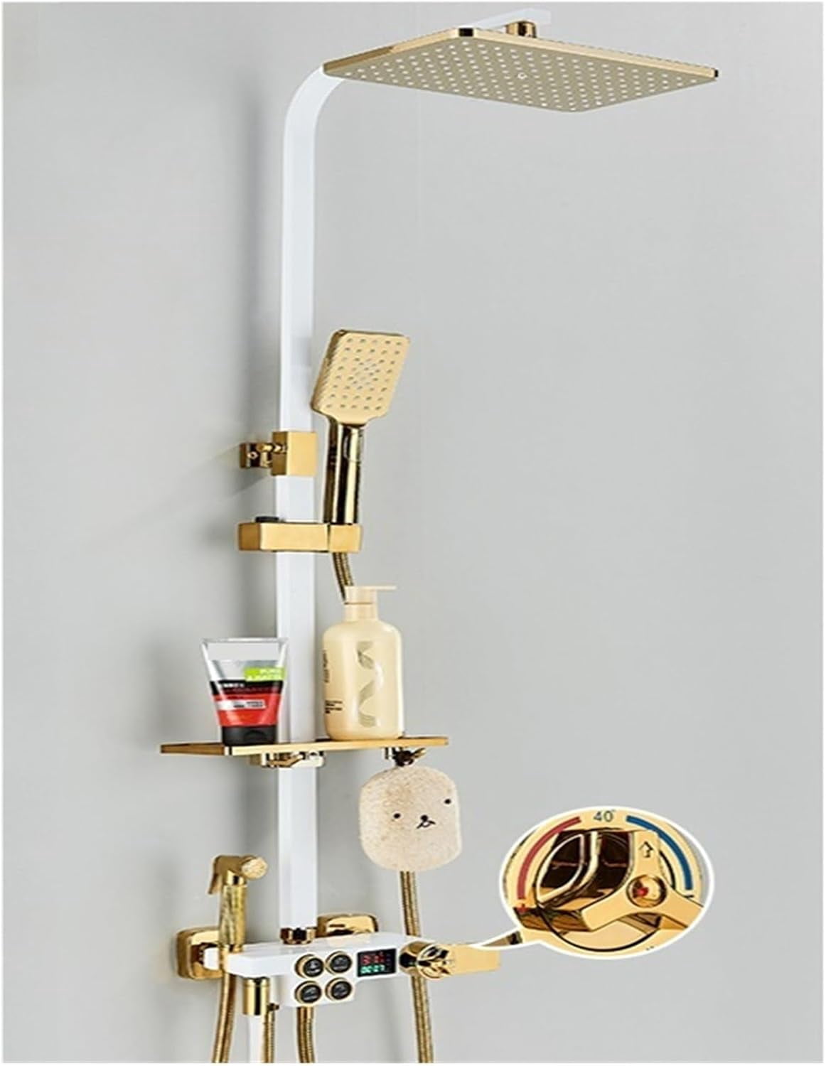 Rainfall Shower System LED Digital Display Rainfall Shower Set ...