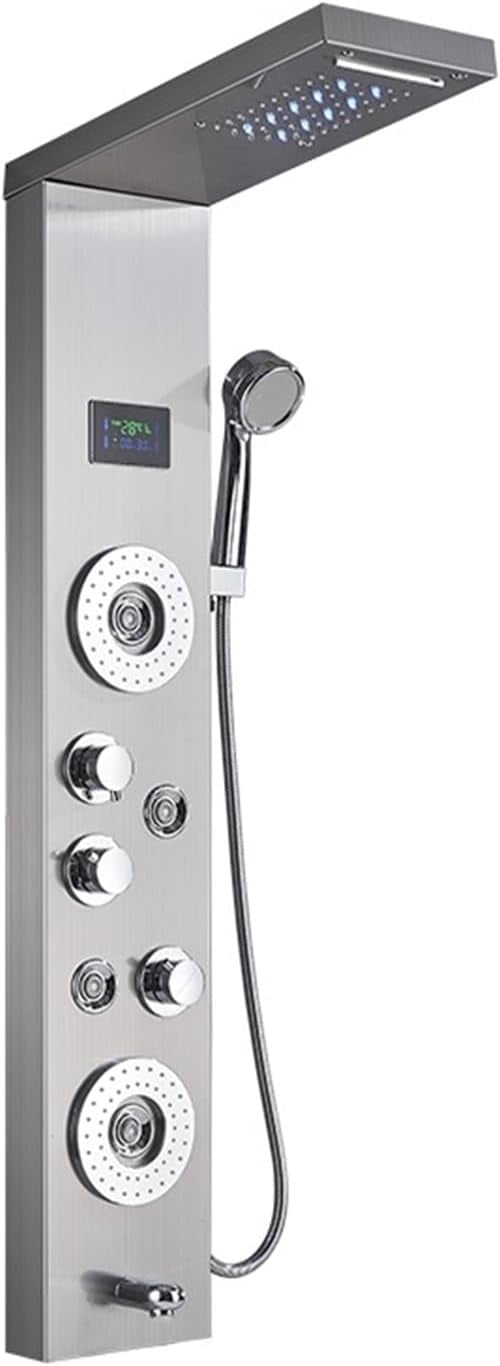 Rainfall Shower System Newly Luxury Black/Brushed Bathroom Shower ...