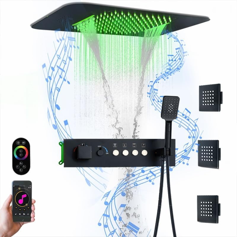 Rainfall Shower System Rain Waterfall Bathroom Thermostatic Shower ...