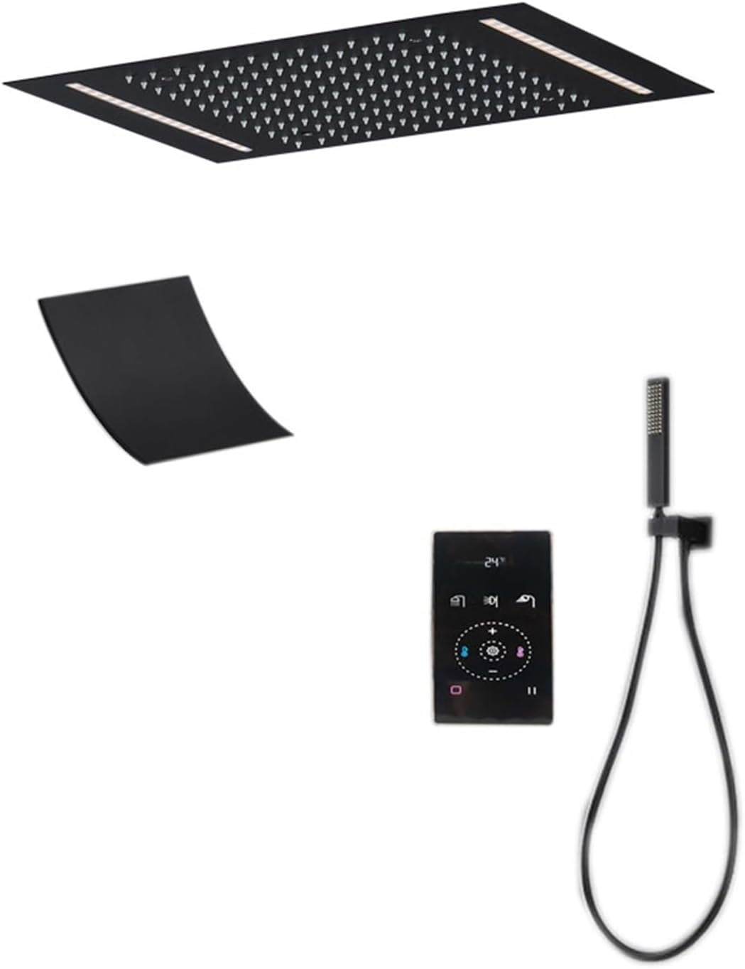 Rainfall Shower System Smart Shower Set, Rain Ceiling LED Showerhead ...