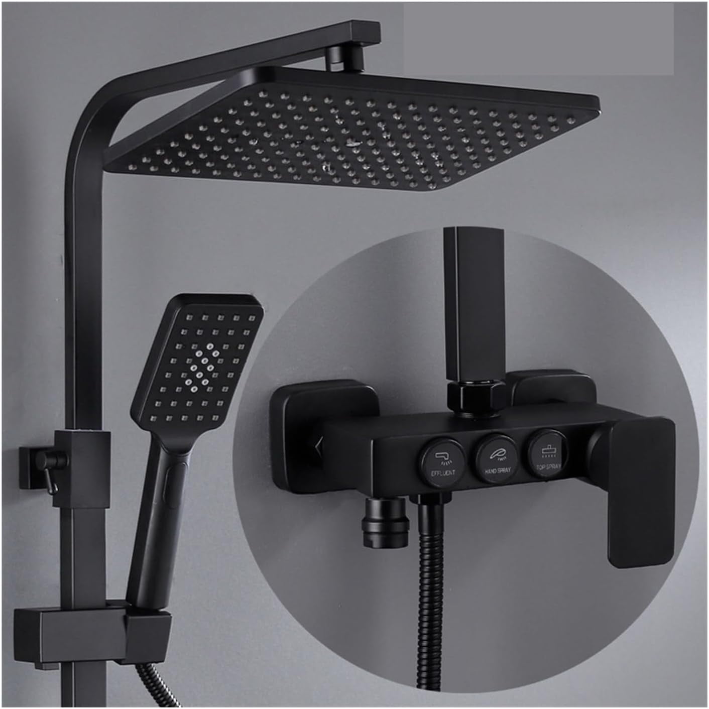 Rainfall Shower System Thermostatic Shower System Bathroom LED Smart ...