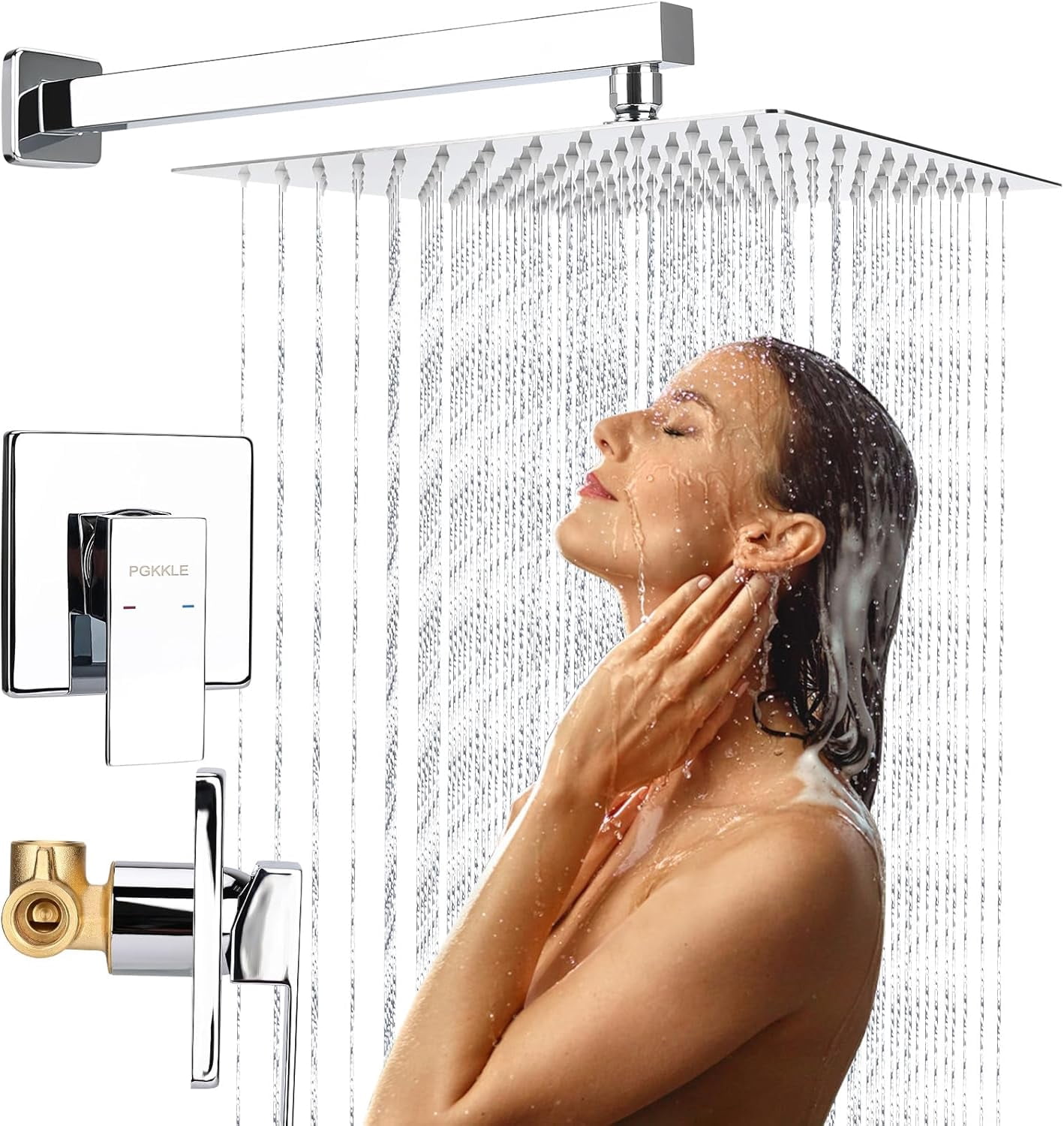 Rainfall Shower System - Wall Mounted Complete with Solid Brass ...