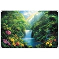 Rainforest 2026 Backdrop Jungle Waterfall Rainbow Vacation Religious ...