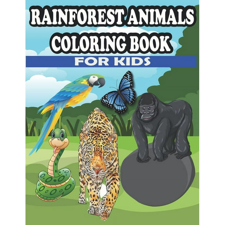 tropical rainforest trees animals coloring pages
