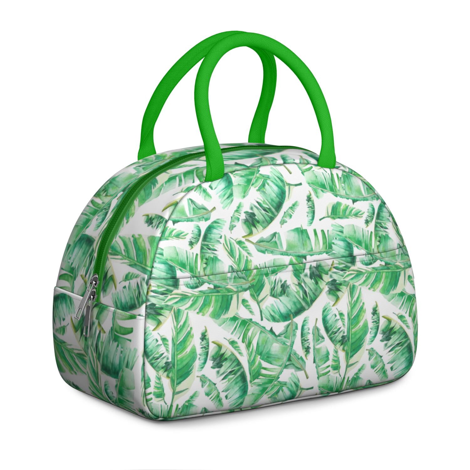 Rainforest Canopy Lunch Bag - Layered Leaf Texture Print, Insulated ...